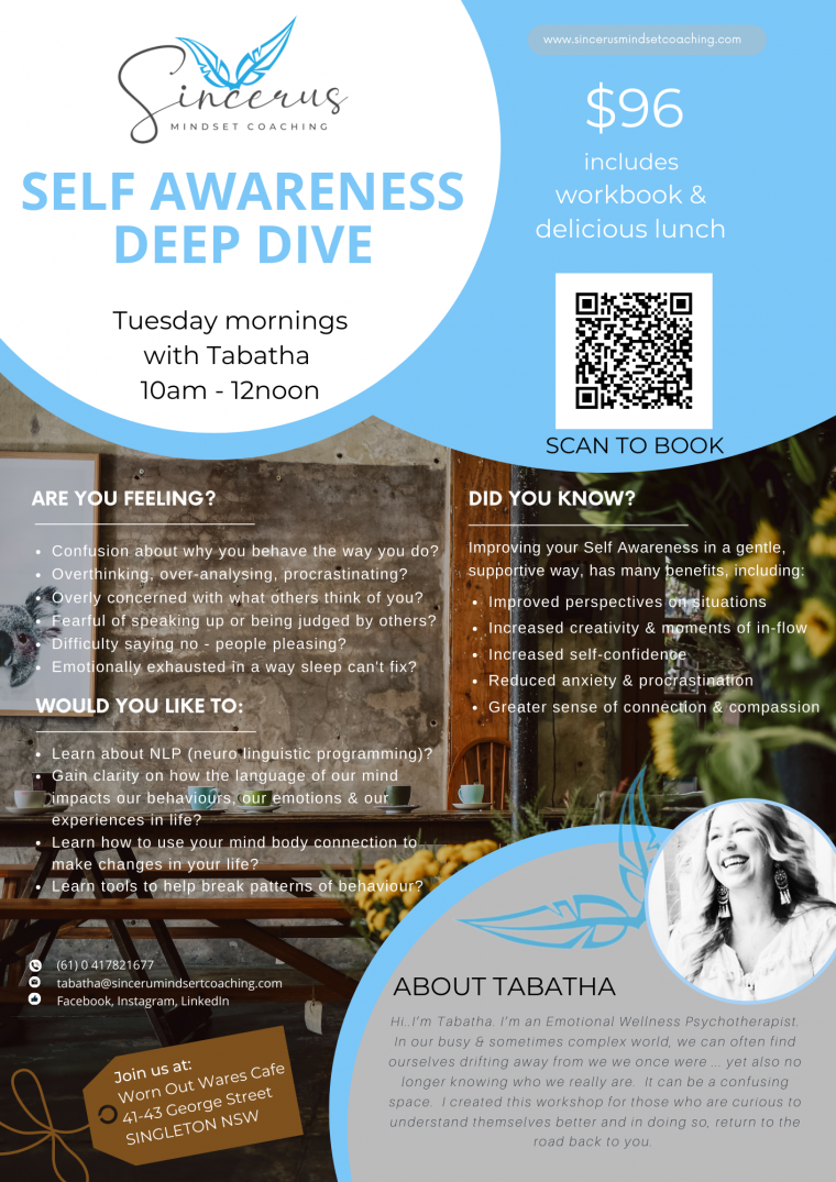 Self Awareness Deep Dive Workshops (Includes Lunch & Workbook ...
